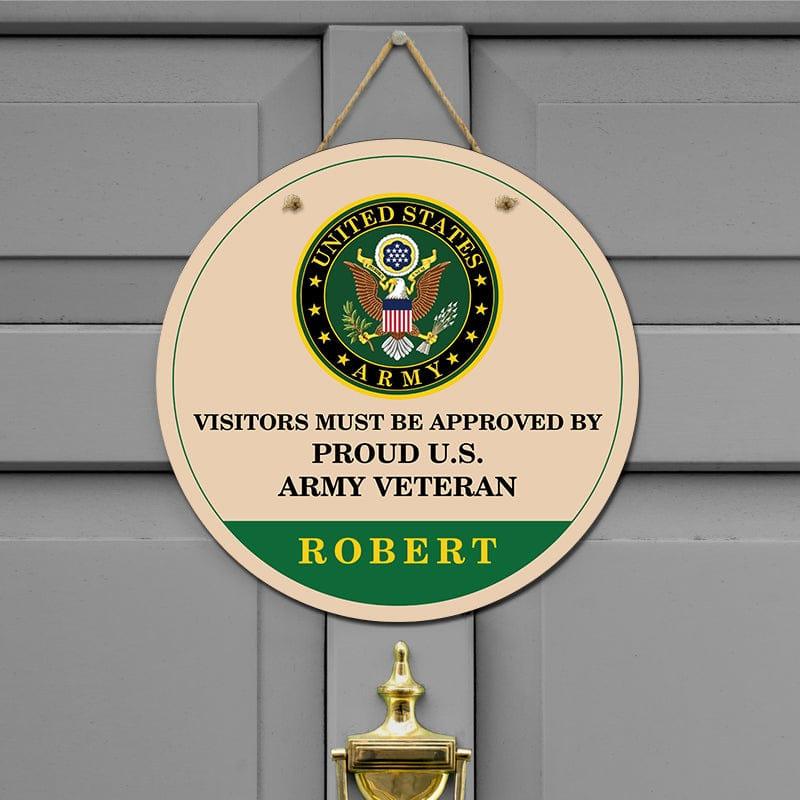 Door sign - Visitors must be approved Army – Galaxate