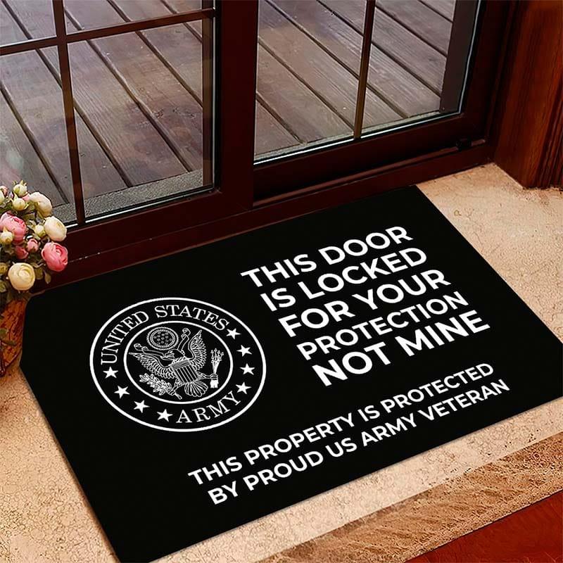 Veteran door mat - Closed for your protection Army – Galaxate
