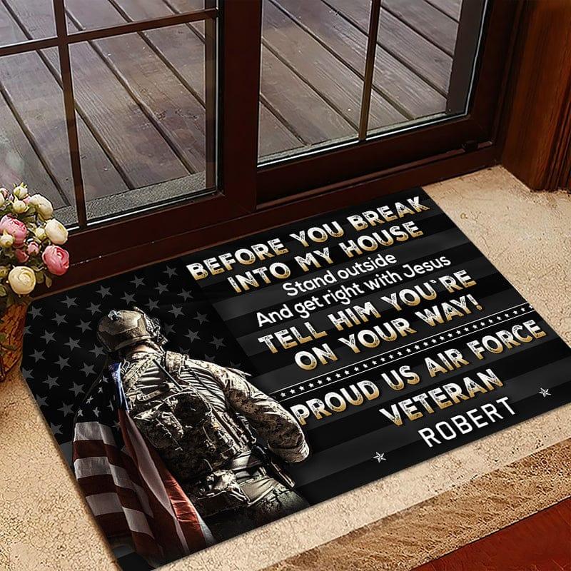 Veteran door mat with your name - Get approved Air Force – Galaxate