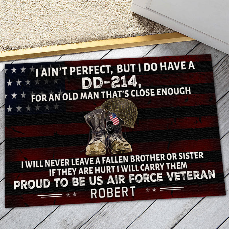 Veteran door mat with your name - Ammunition Air Force – Galaxate