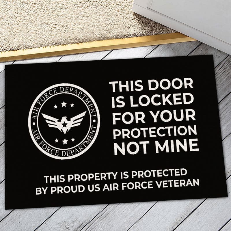 Veteran door mat - Closed for your protection Air Force – Galaxate