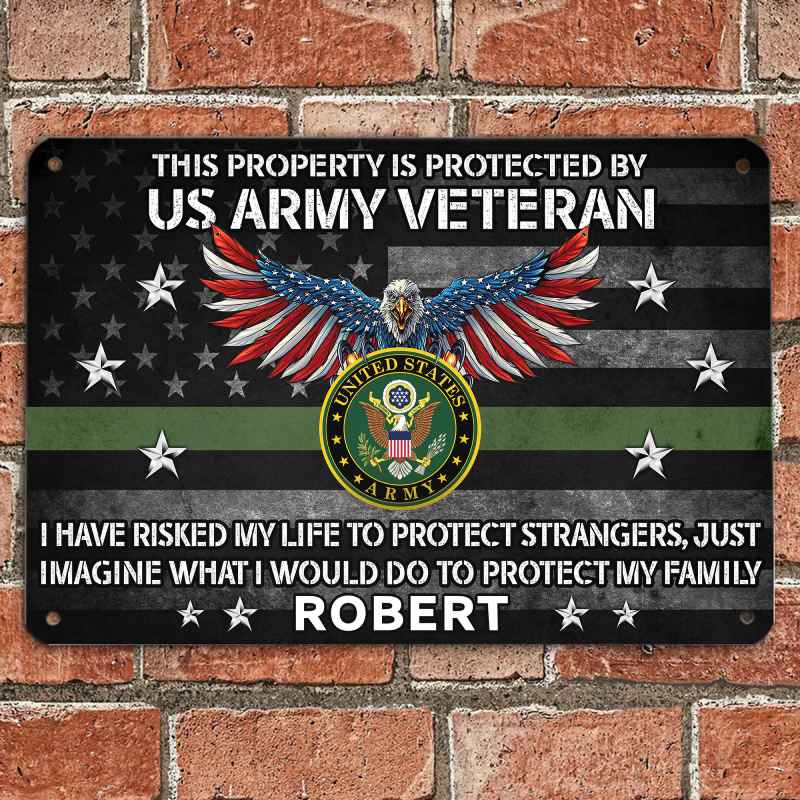 Personalized Metal Sign for a Veteran – Galaxate