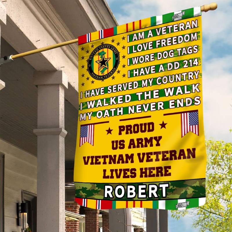 Personalized Flag for a Vietnam Veteran - I am a Veteran – Galaxate