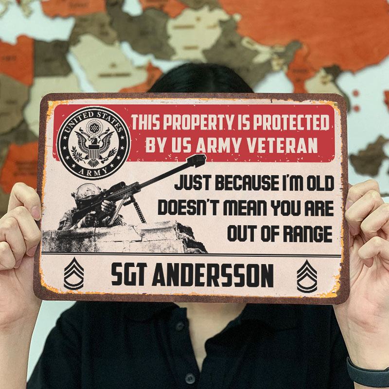 Personalized Metal Sign For A Veteran - You Are Out Of Range – Galaxate