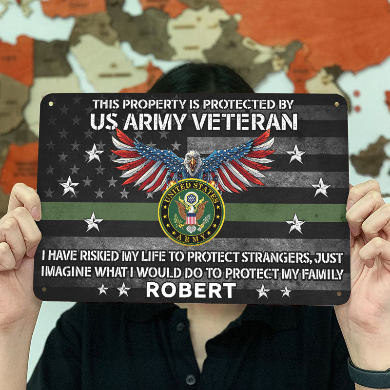 Personalized Metal Sign for a Veteran – Galaxate