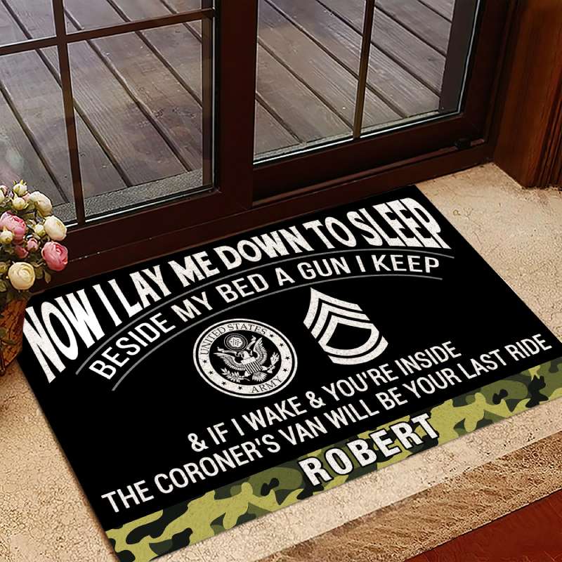 Personalized Door Mat for a Veteran - Your Last Ride – Galaxate