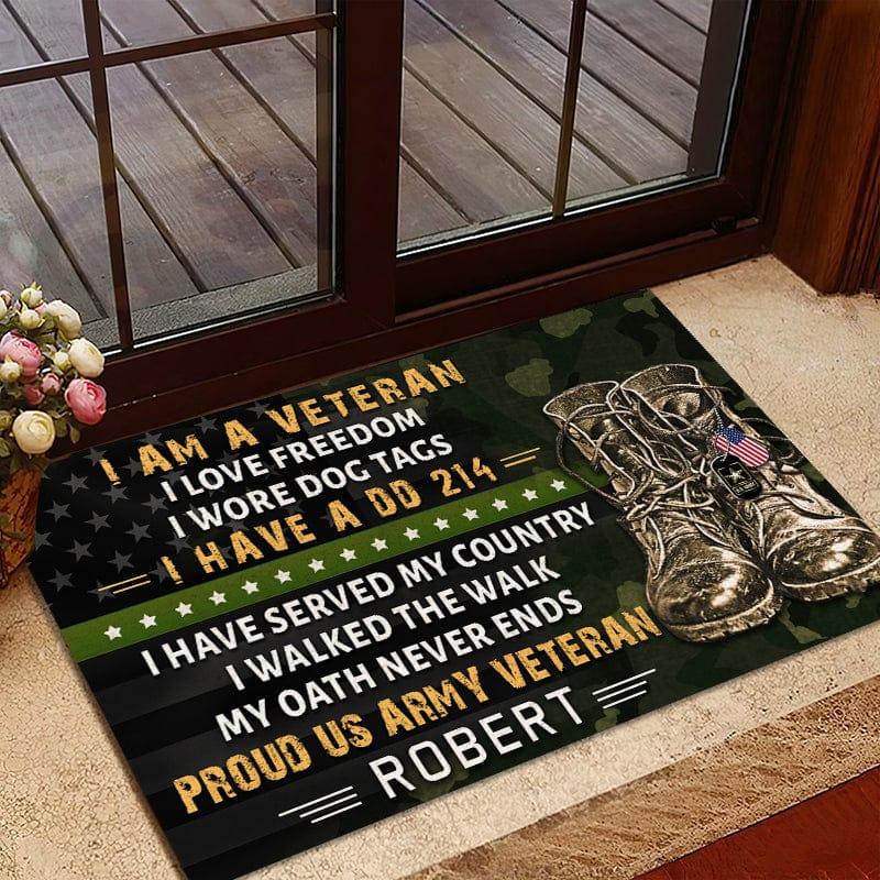 Veteran door mat with your name - I have served my country Army – Galaxate