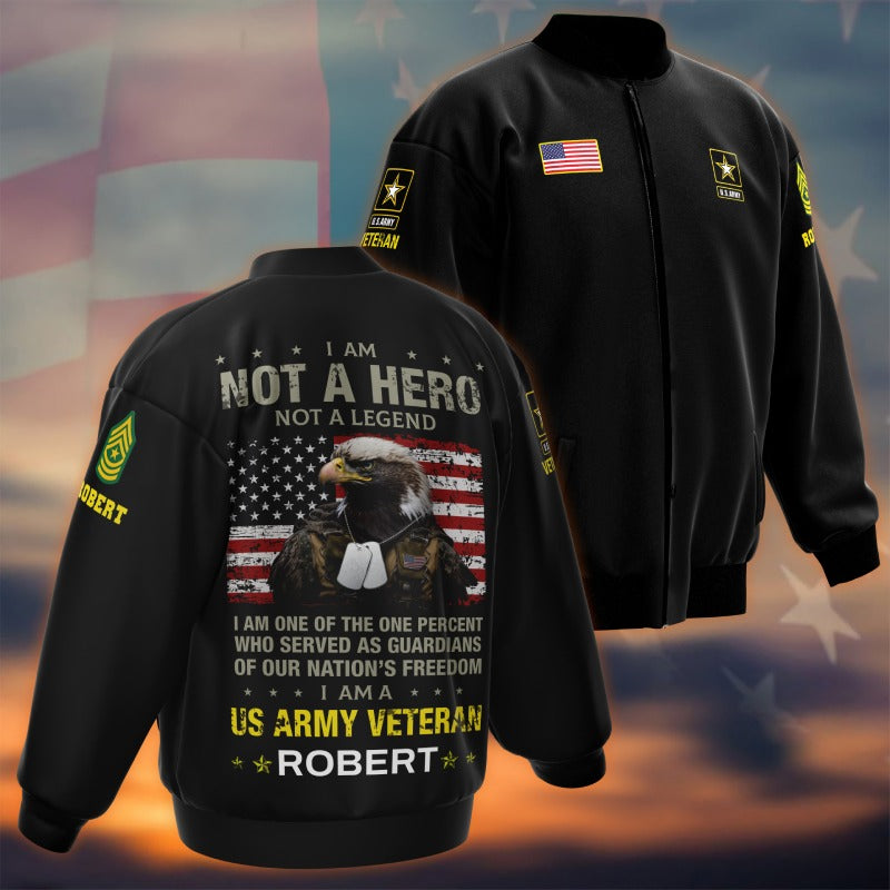 Personalized Quilted Bomber Jacket For a Veteran - Nation's Freedom ...