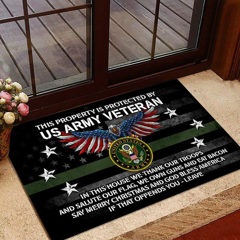 Veteran door mat - We salute our flag – Galaxate