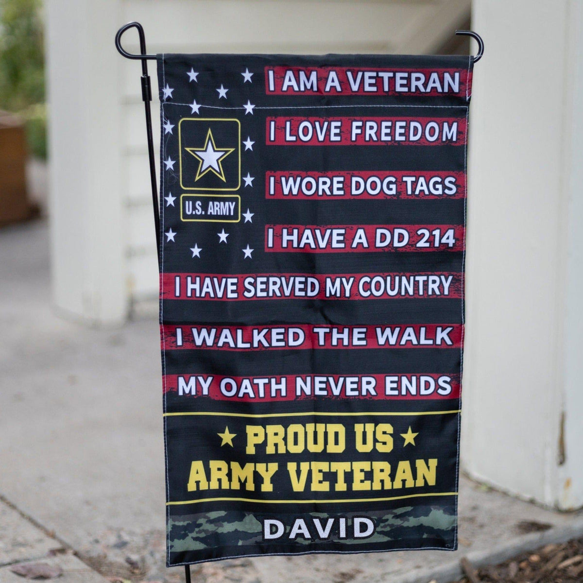 Personalized Flag - Proud of Veterans Army – Galaxate