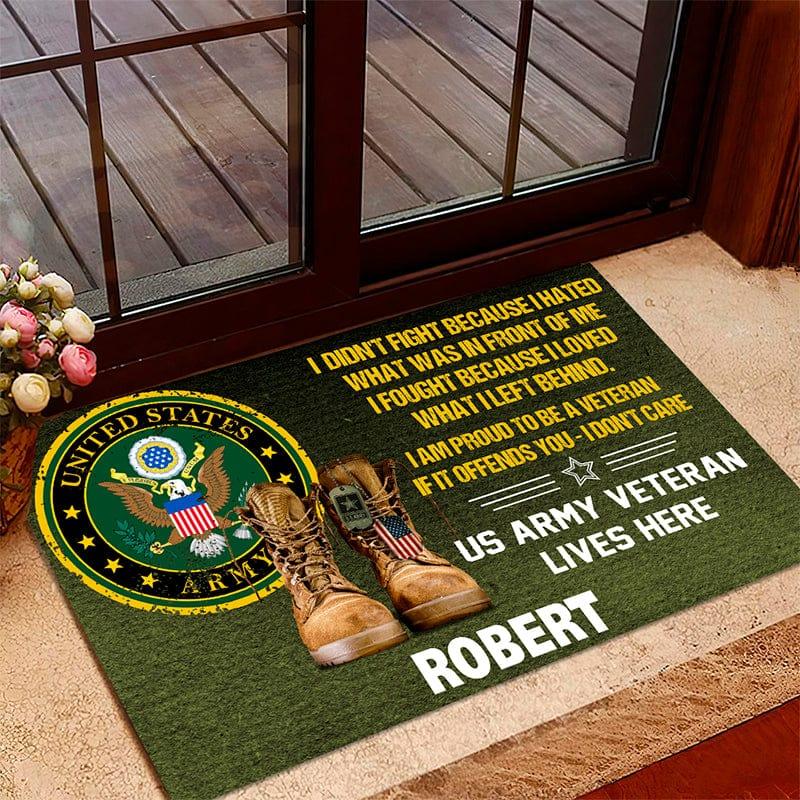 Personalized door mat with your name - Military boots – Galaxate