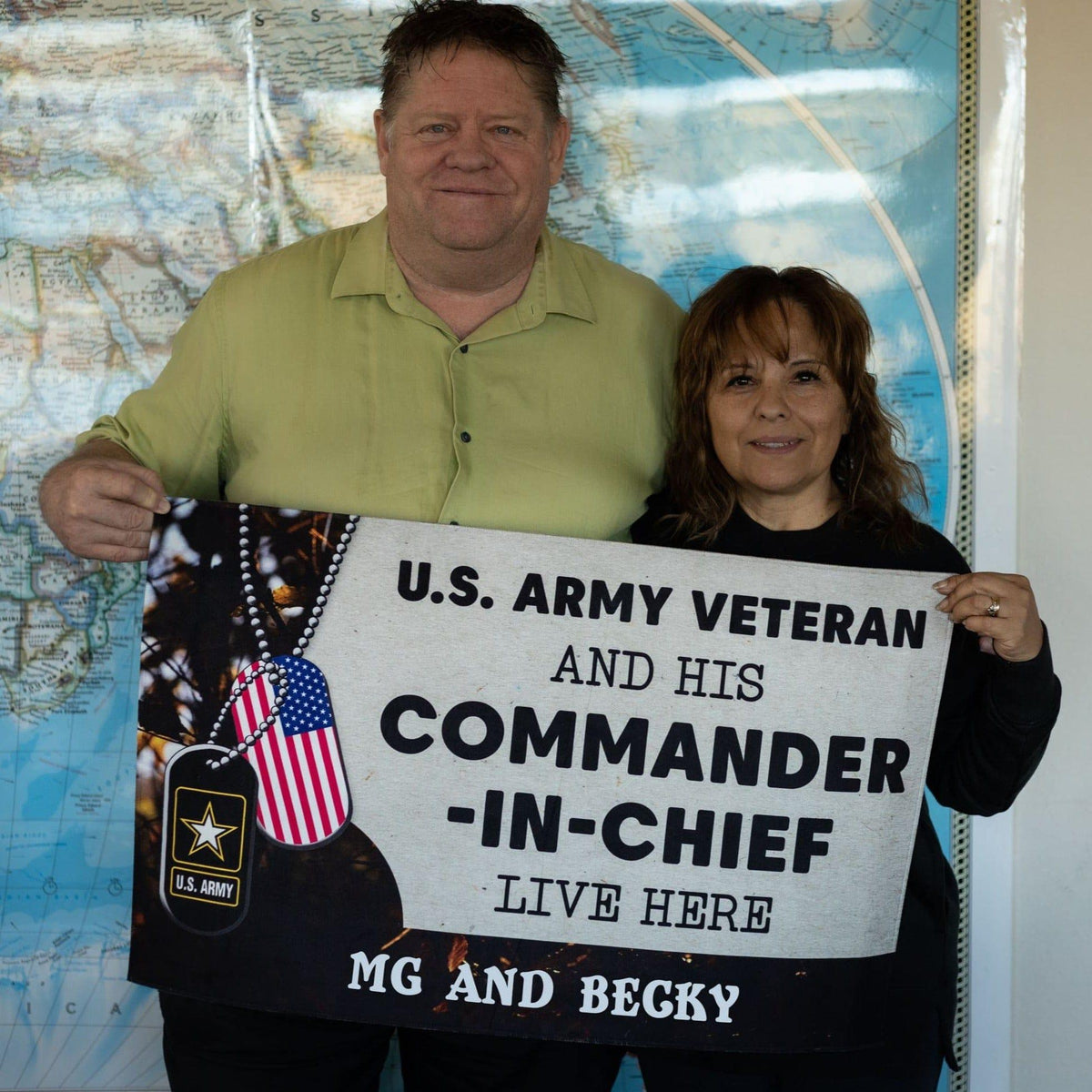 Personalized door mat with your name - For Army Veteran – Galaxate